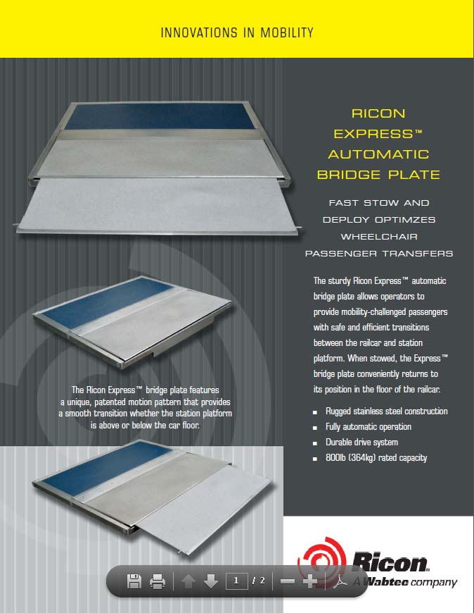 Ricon:: A Wabtec Company - Products: Rail Car - Express